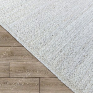 Off White Jute Area Rug, Bohemian Rug, Custom Size Jute Rug, Large Jute ...