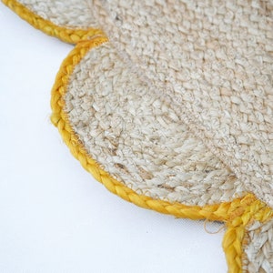 Natural Jute Scallop Round Rug, Designer Bohemian Jute Area Rug, Eco ...
