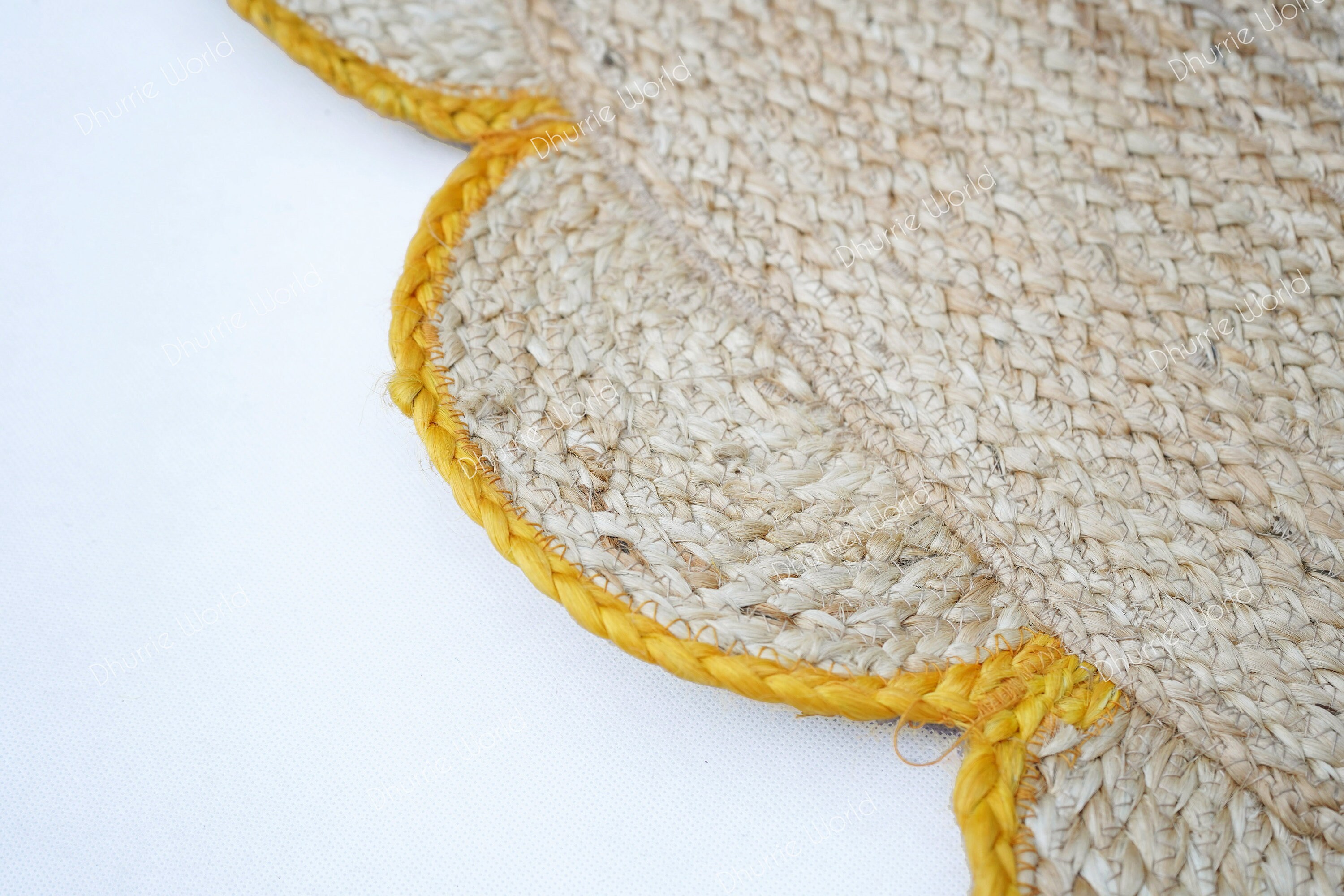 Natural Jute Scallop Round Rug Designer Bohemian Jute Area | Etsy