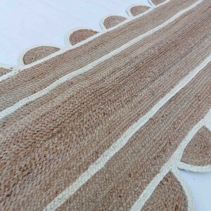 Scalloped Runner Rug Jute Scallop Rug off White Jute Runner - Etsy