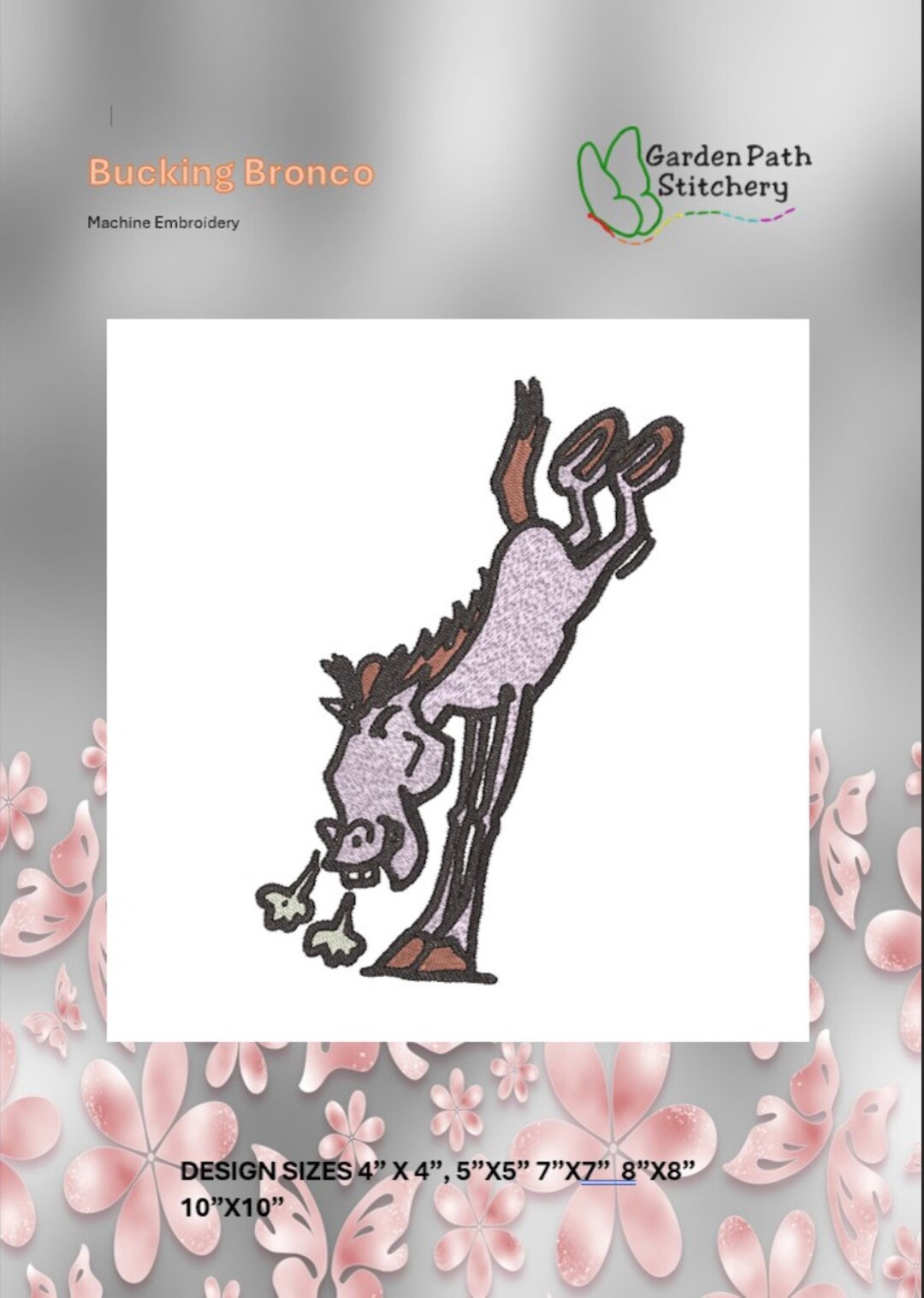 Bucking Bronco Machine Embroidery Horse - Etsy