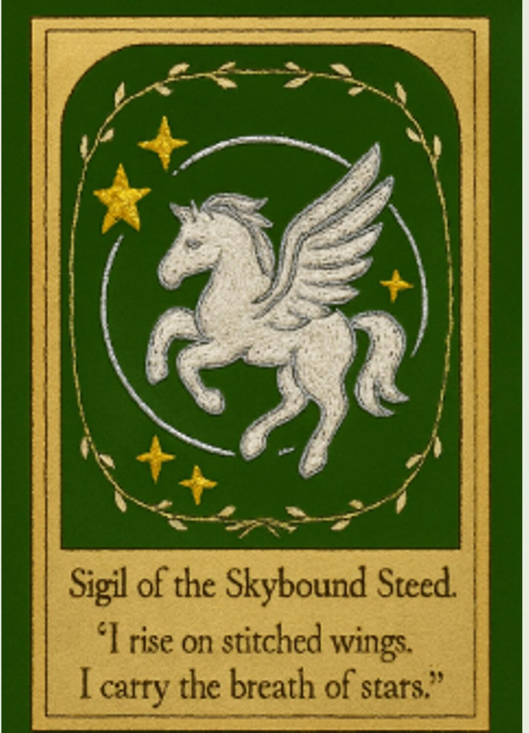Starbound Steed Pegasus Sigil Embroidery - Etsy