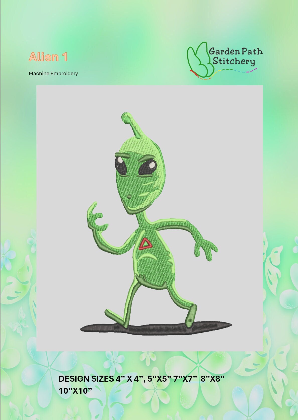 Alien Machine Embroidery Cartoon Kids - Etsy