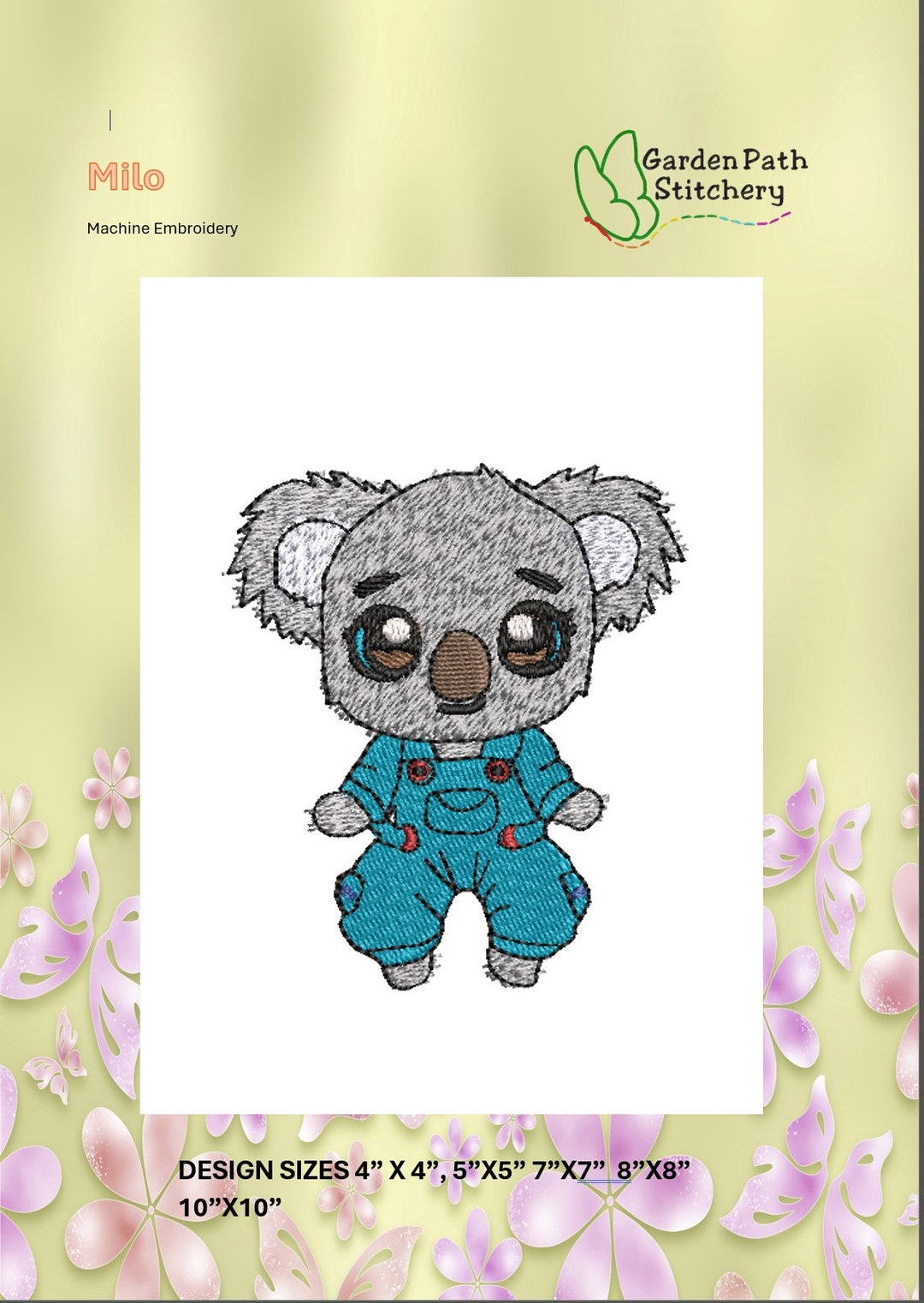 Milo Cute Aussie Koala Machine Embroidery - Etsy