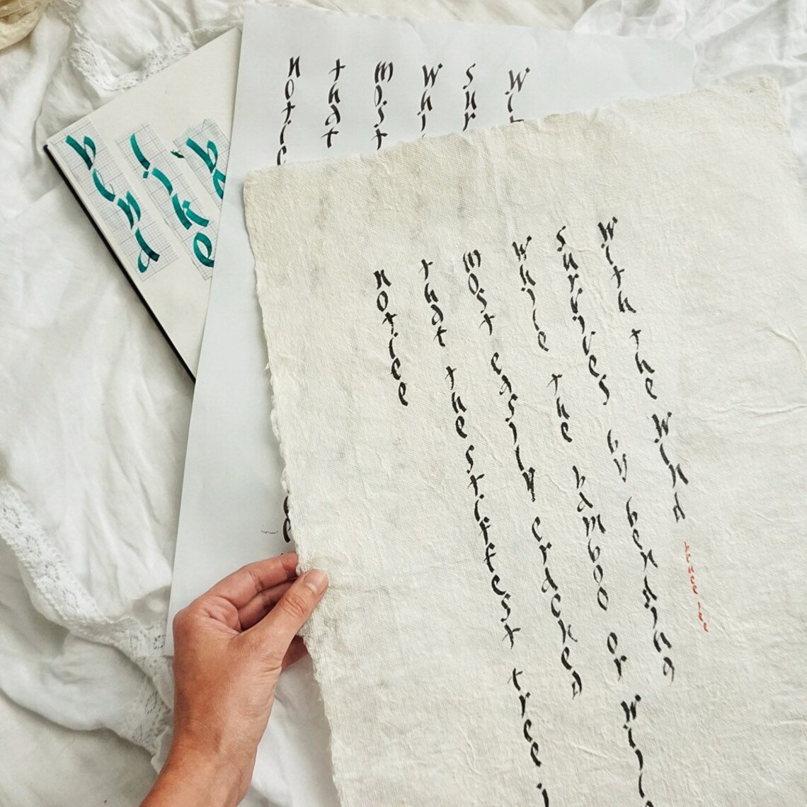 Japanese Haiku Poem Handwritten in Calligraphy on Handmade | Etsy