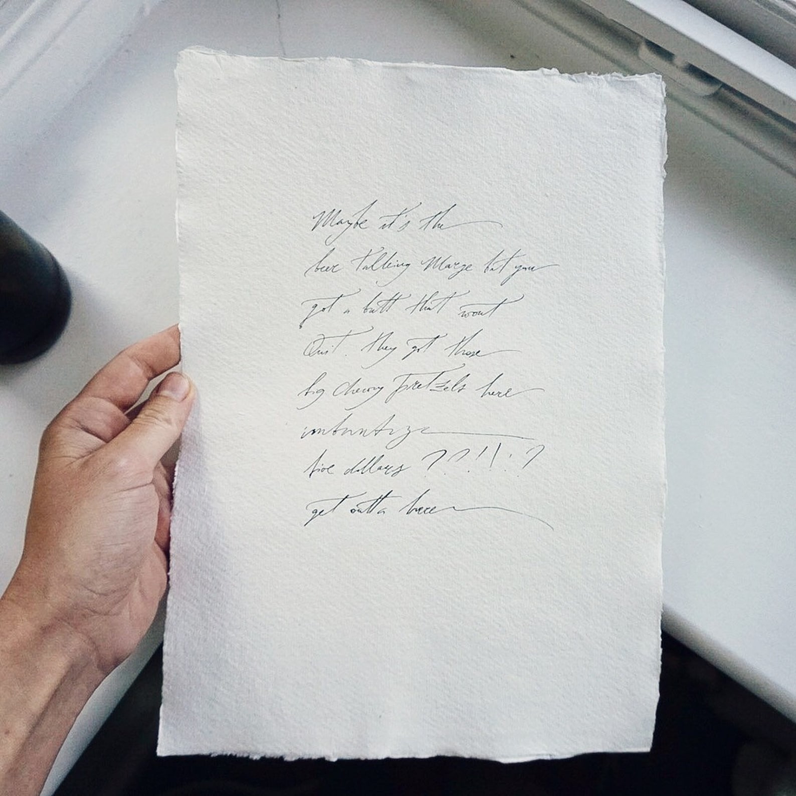 Vintage Handwritten Note Custom Calligraphy on Handmade - Etsy