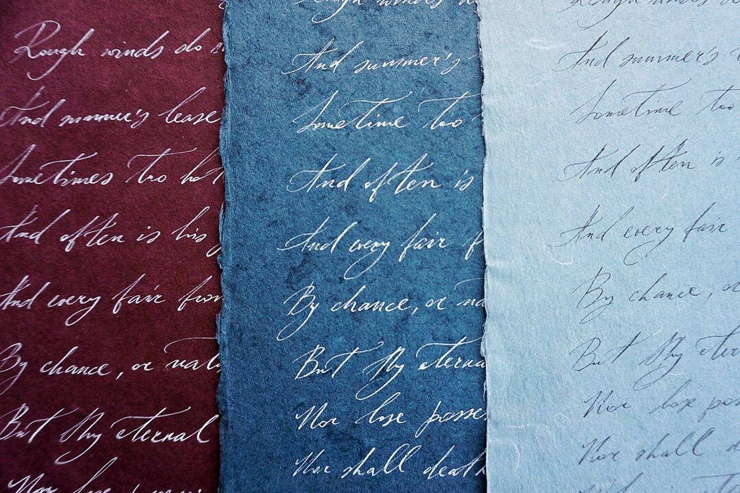 Custom Calligraphy on Limited Stock Handmade Abaca Rag Paper Love ...