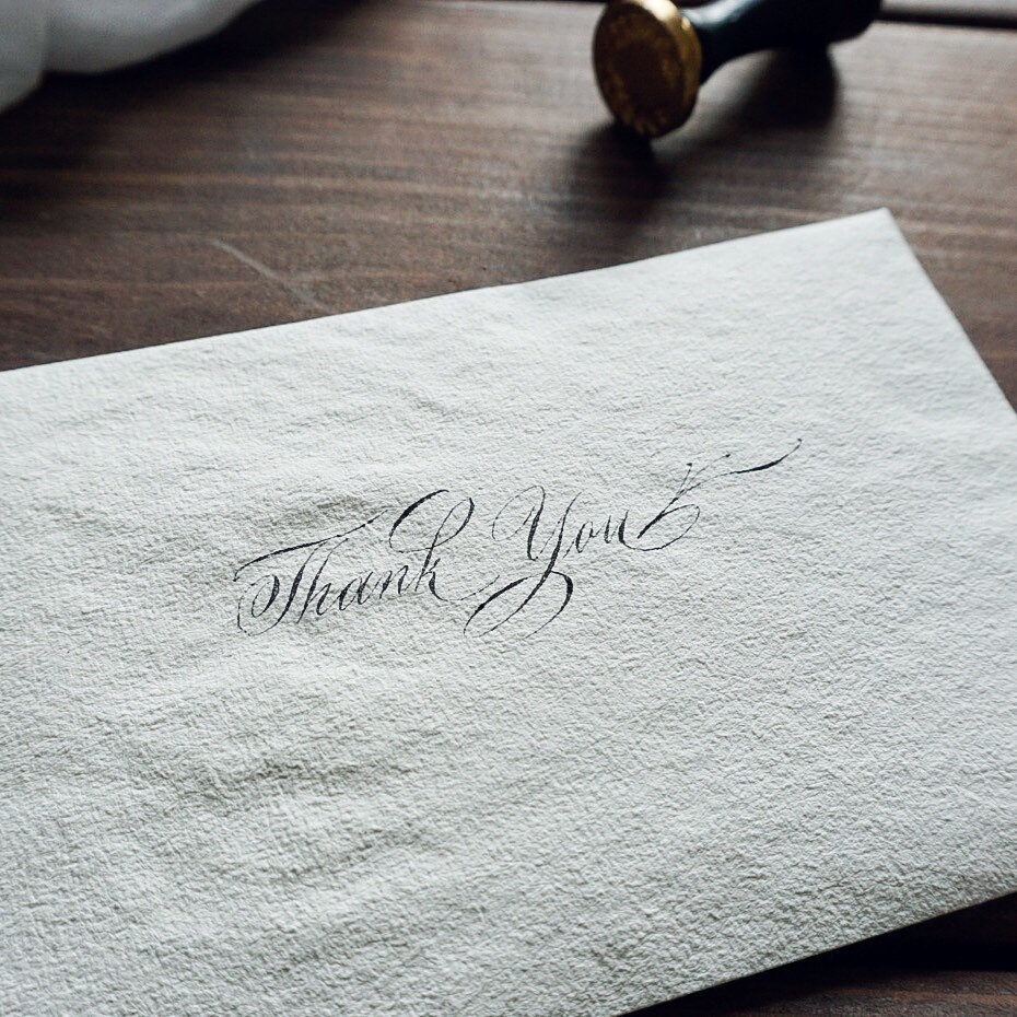 Custom Calligraphy on Handmade Cotton Rag Paper for Wedding - Etsy