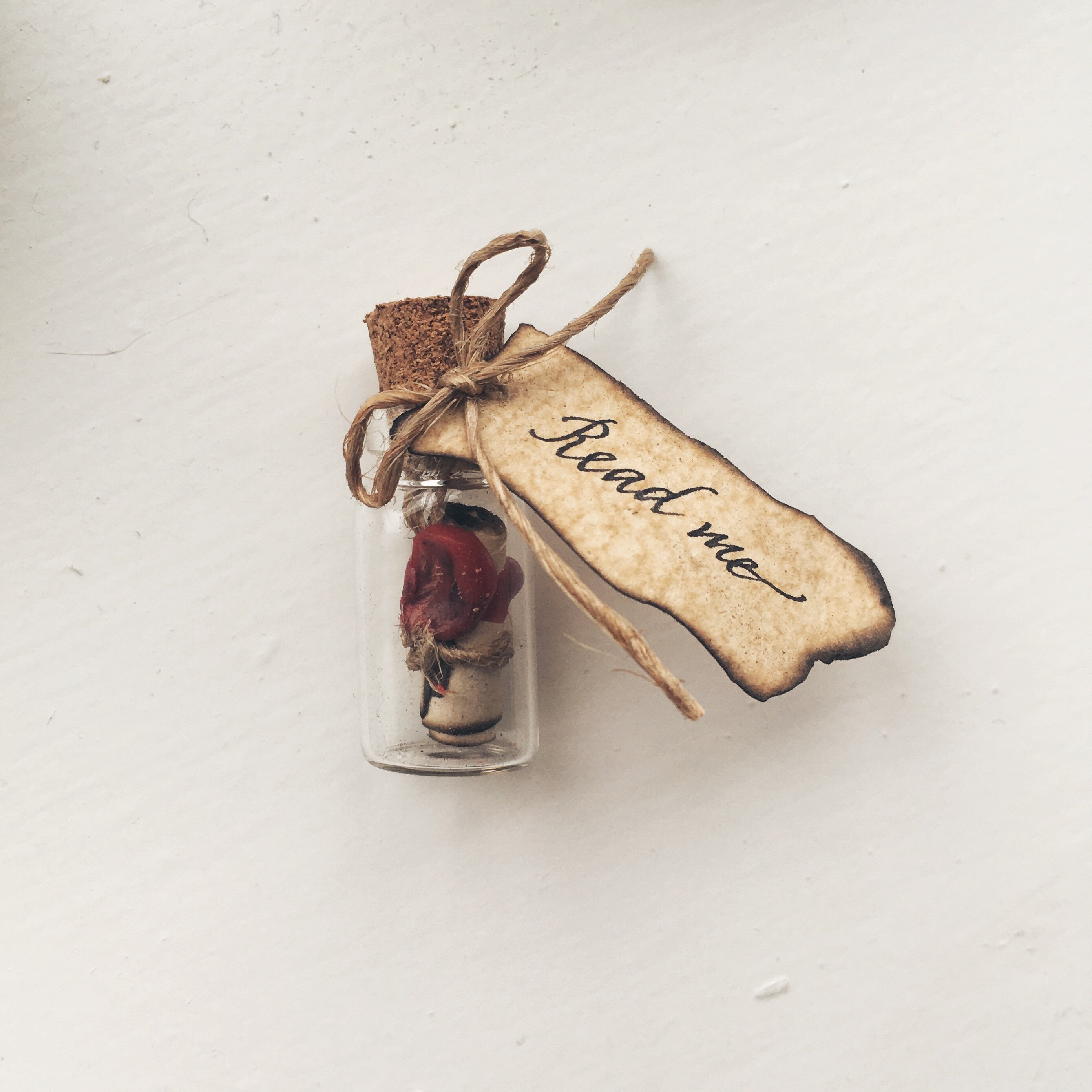 Tiny Scroll in A Tiny Bottle in A Gift Box With Hay and Wax - Etsy UK