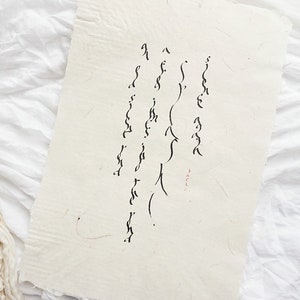 Japanese Haiku Poem Handwritten in Calligraphy on Handmade Abaca Paper ...