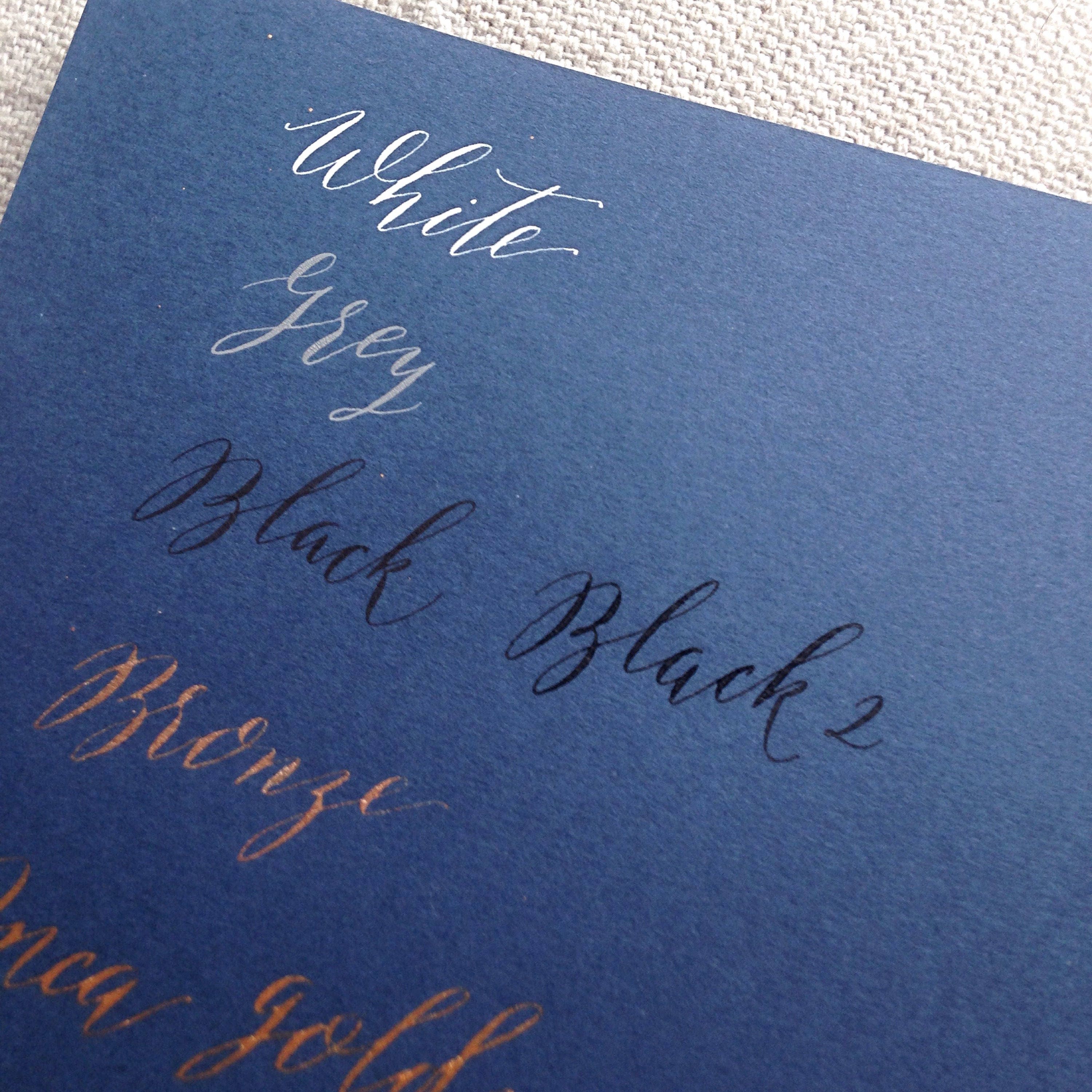 Stylish White on Indigo Blue Custom Calligraphy for Poems | Etsy UK