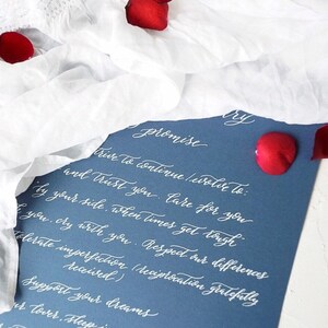 Custom Modern Calligraphy for Wedding Vows Poems Wall Art - Etsy