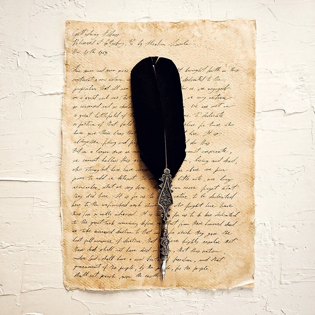 Gettysburg Address by Abraham Lincoln Handwritten in Calligraphy on ...