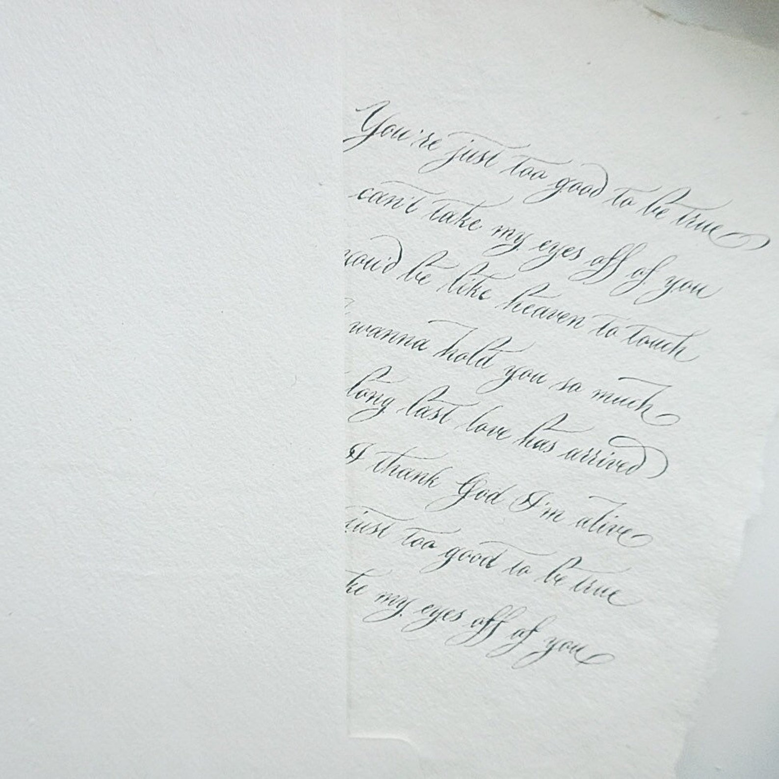 Custom Calligraphy on Handmade Cotton Rag Paper for Wedding - Etsy UK