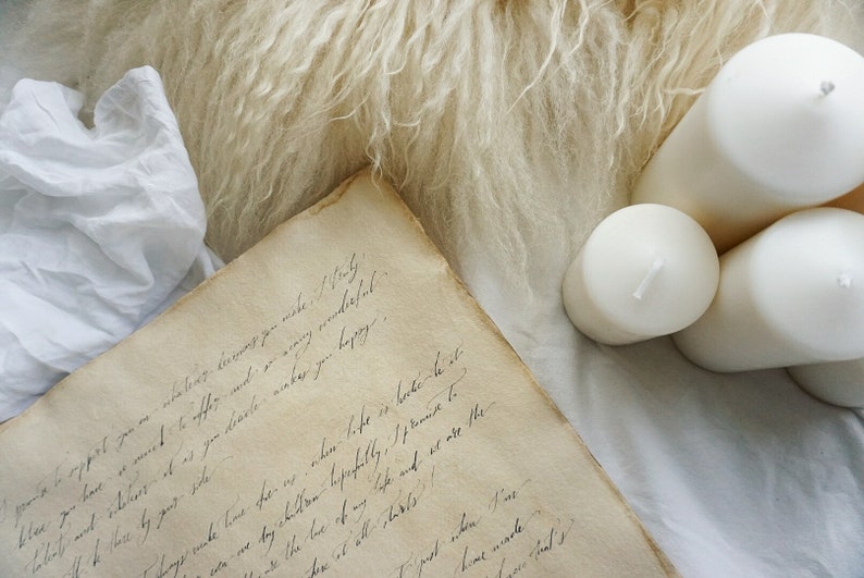 Vintage Handwritten Note Custom Calligraphy on Handmade - Etsy