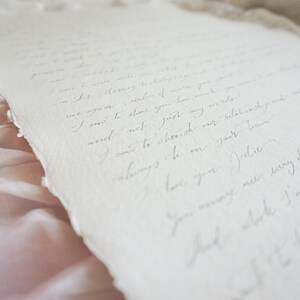 Vintage Handwritten Note Custom Calligraphy on Handmade - Etsy