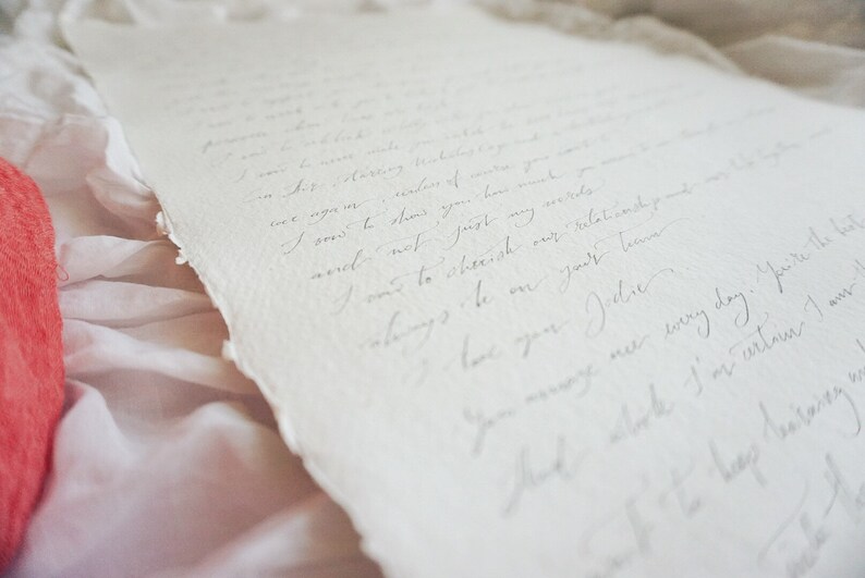 Vintage Handwritten Note Custom Calligraphy on Handmade - Etsy