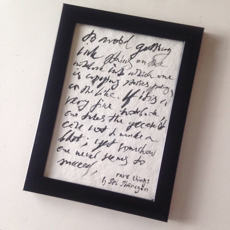 Expressive custom calligraphy art on cotton rag paper for | Etsy