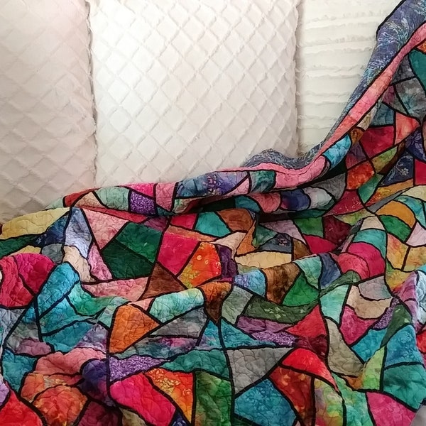 Stained Glass Quilt - Buy Online - Etsy