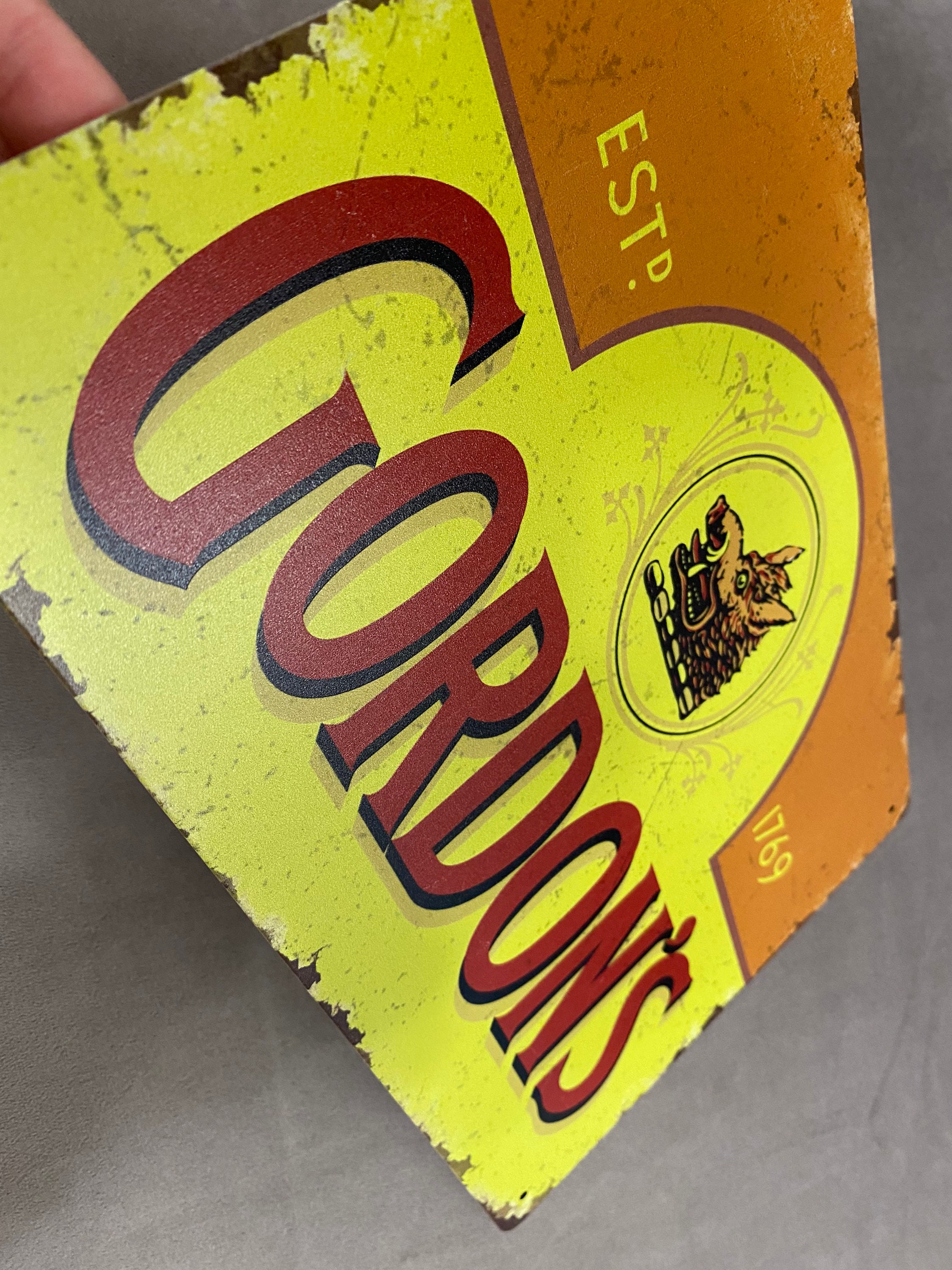 GORDONS Gin Metal Plate Sign Decor Plaque new - Etsy