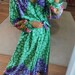 Pantera Maxi Dress Long Shirt Style Green & Purple One Size new W/tags ...