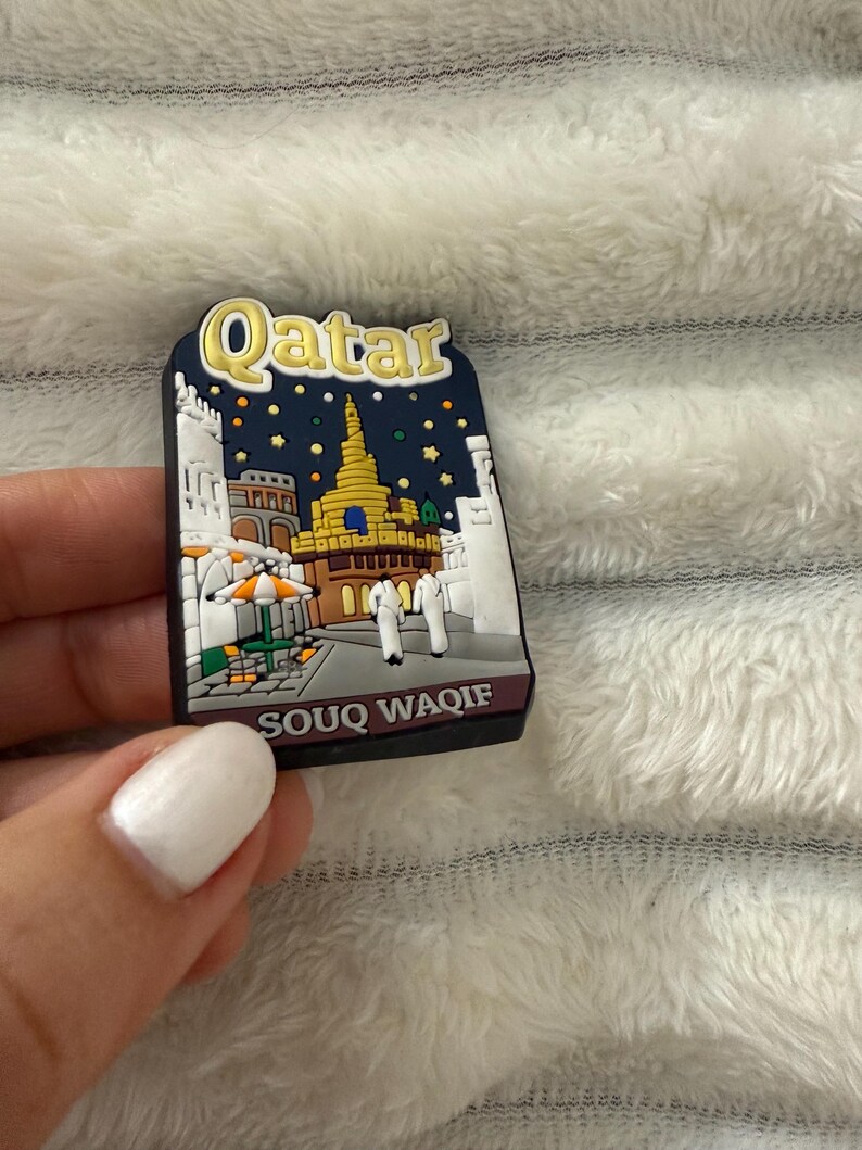 QATAR | Souq Waqif Fridge Magnet | Doha Traditional Market Souvenir ...
