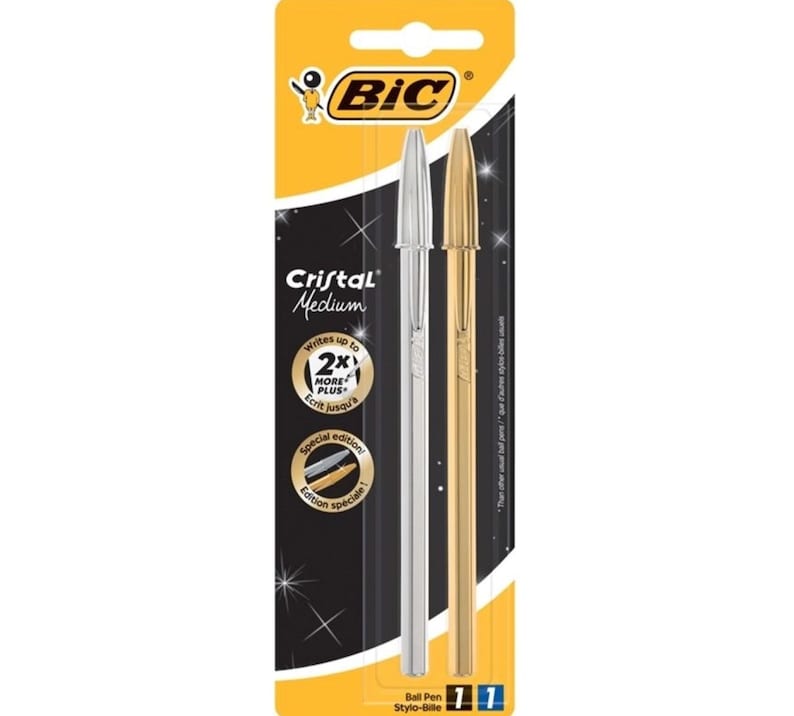BIC Pack- 2 Pens: Gold & Silver - Limited Edition 60th Anniversary - Etsy
