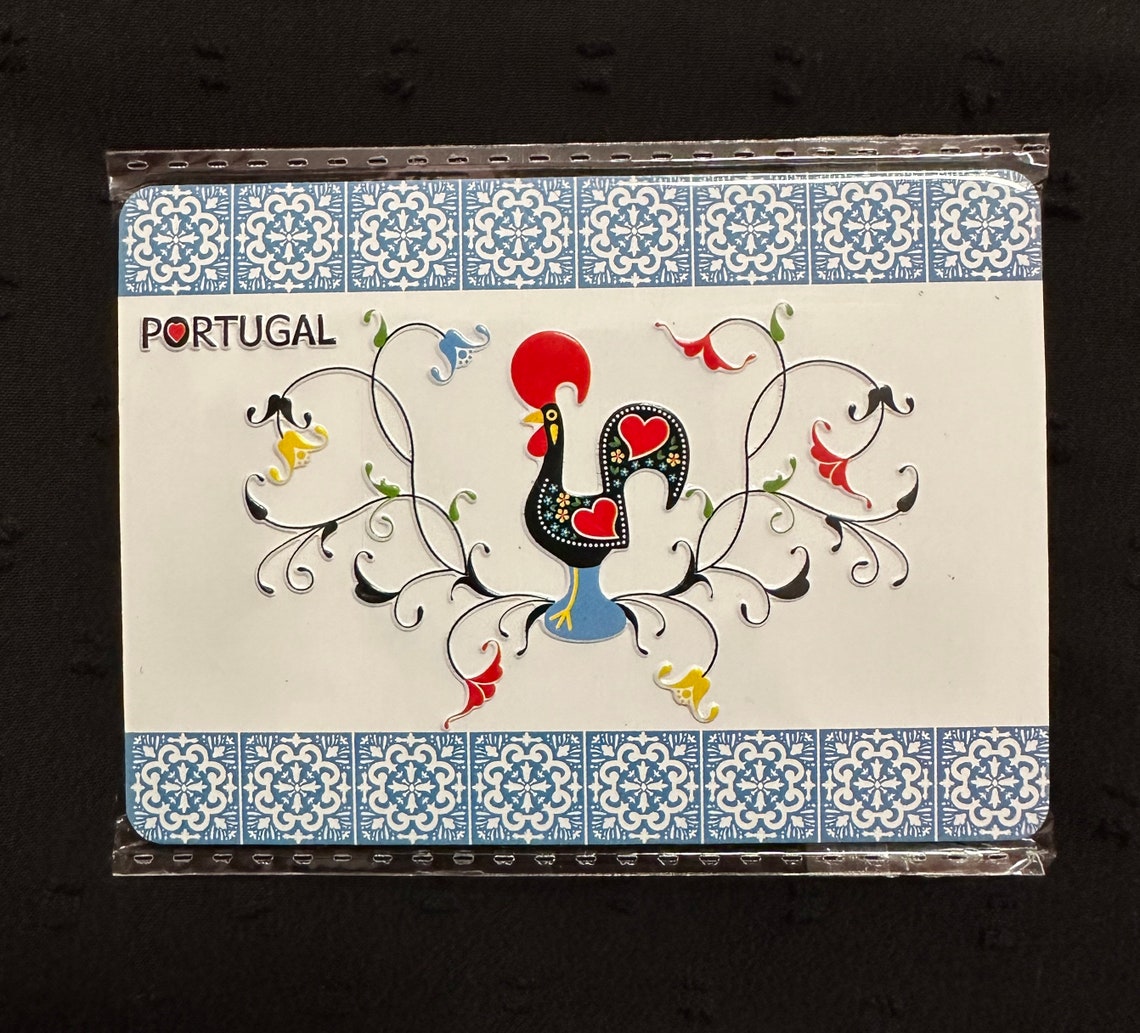 PORTUGAL Pin Magnet Portuguese Motif & Rooster of Barcelos - Etsy