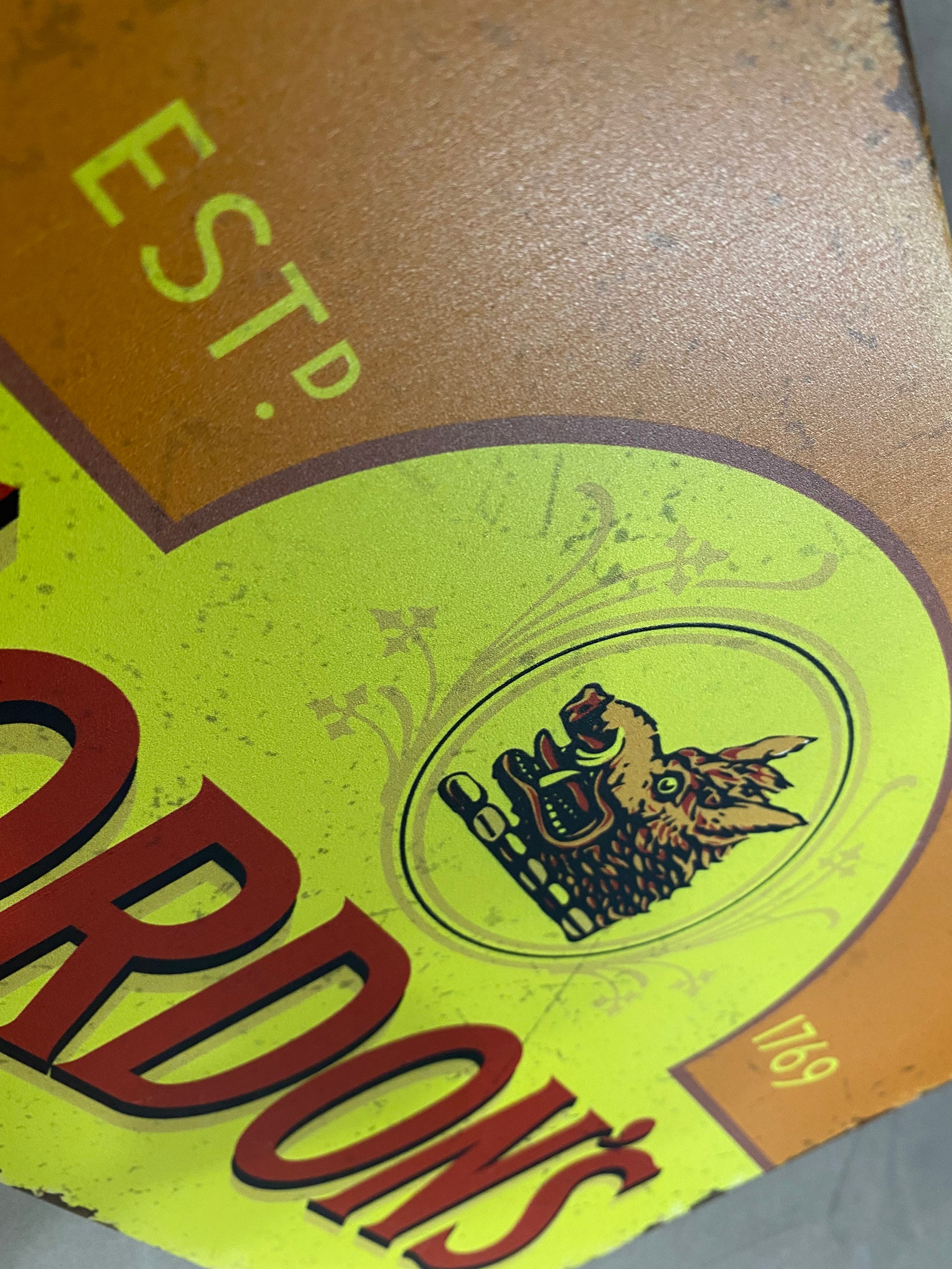 GORDONS Gin Metal Plate Sign Decor Plaque new - Etsy