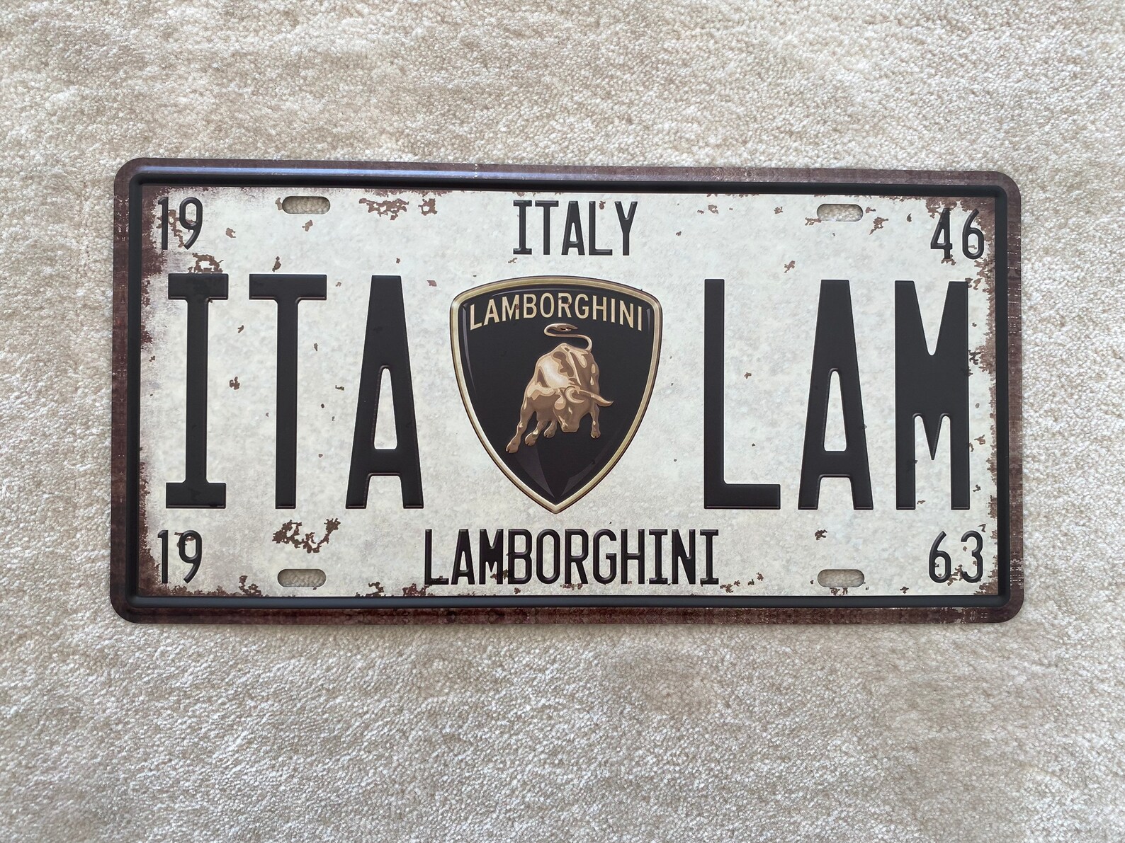LAMBORGHINI License Plate Metal Sign Decor new - Etsy