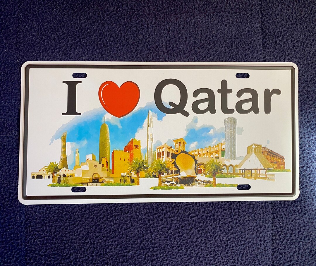 QATAR I Love Qatar License Plate Metal Sign new - Etsy