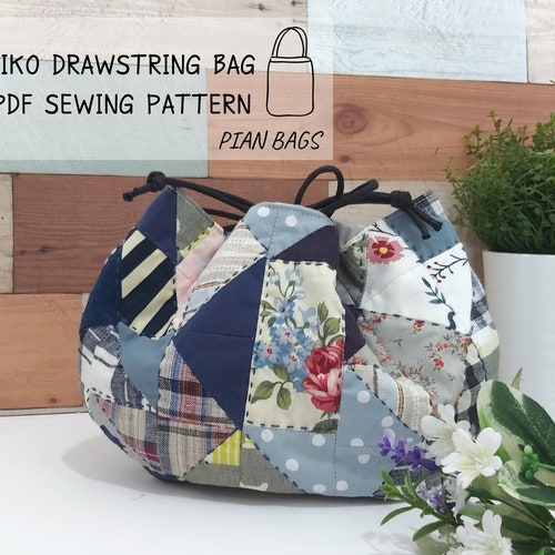 PDF Patchwork Drawstring Bag PATTERN Mini Charm and Scrap - Etsy Australia