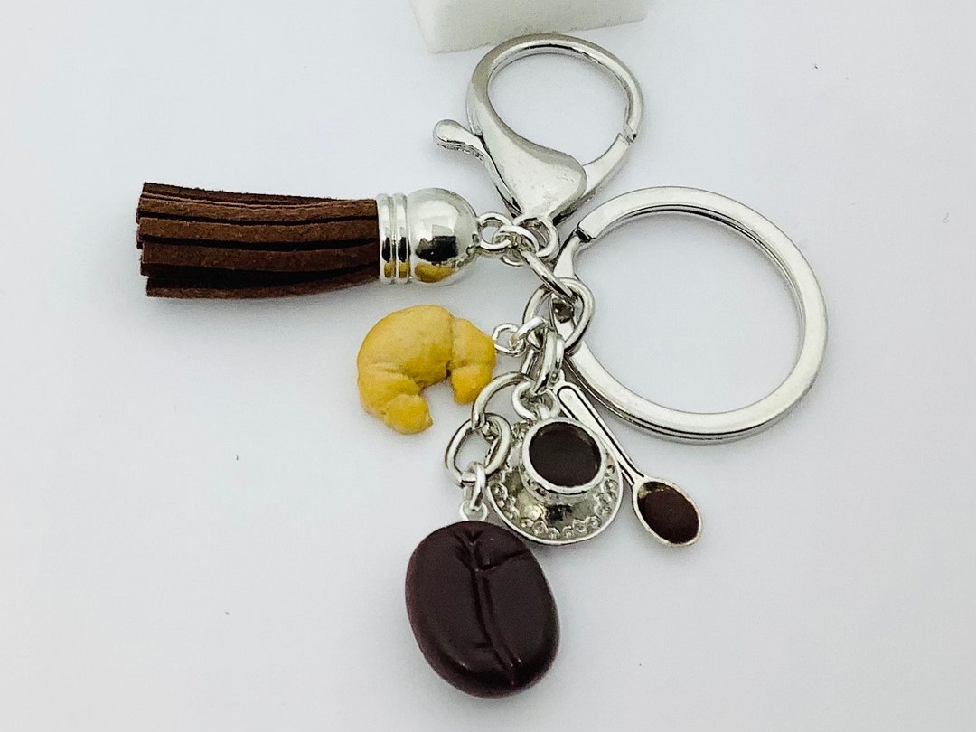 Coffee Bean Keychain, Original Keychain, Unisex Keychain, Handmade ...