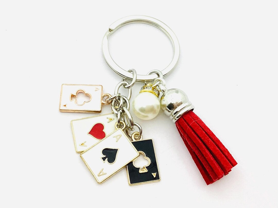 Playing Card Keychain, Poker Keychain, Poker Keychain, Card Games - Etsy