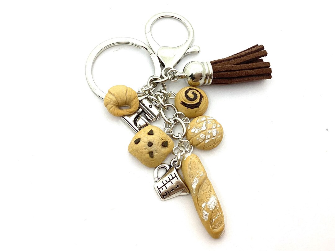 Fimo Keyring With Bakery and Pastry Theme, Bag Charm, Fancy Keyring ...