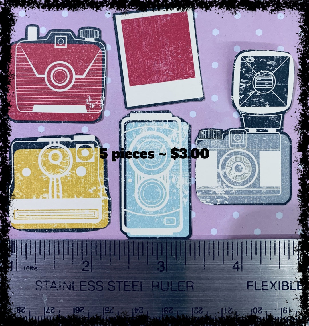 Basic Black Grungy Camera Die Cuts - Etsy Italia