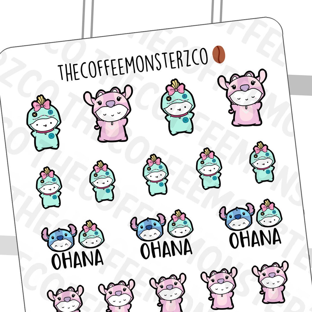 Stitch and Friends Sampler 2 Stickers for Planners & Journals E445 ...