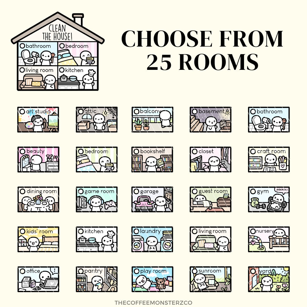 Build Your Own House Sticker Hand Drawn Planner Stickers and - Etsy