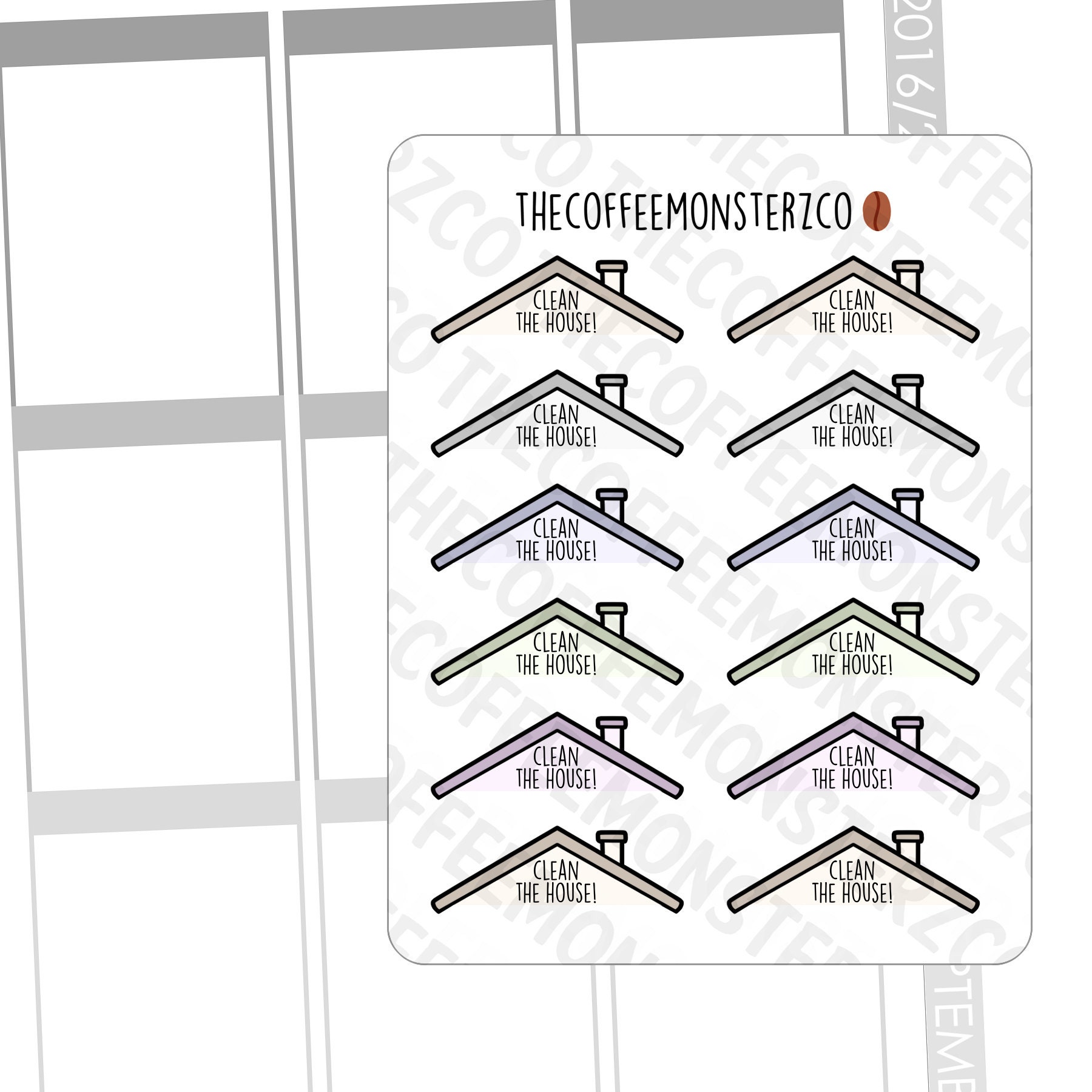 Build Your Own House Sticker Hand Drawn Planner Stickers and - Etsy