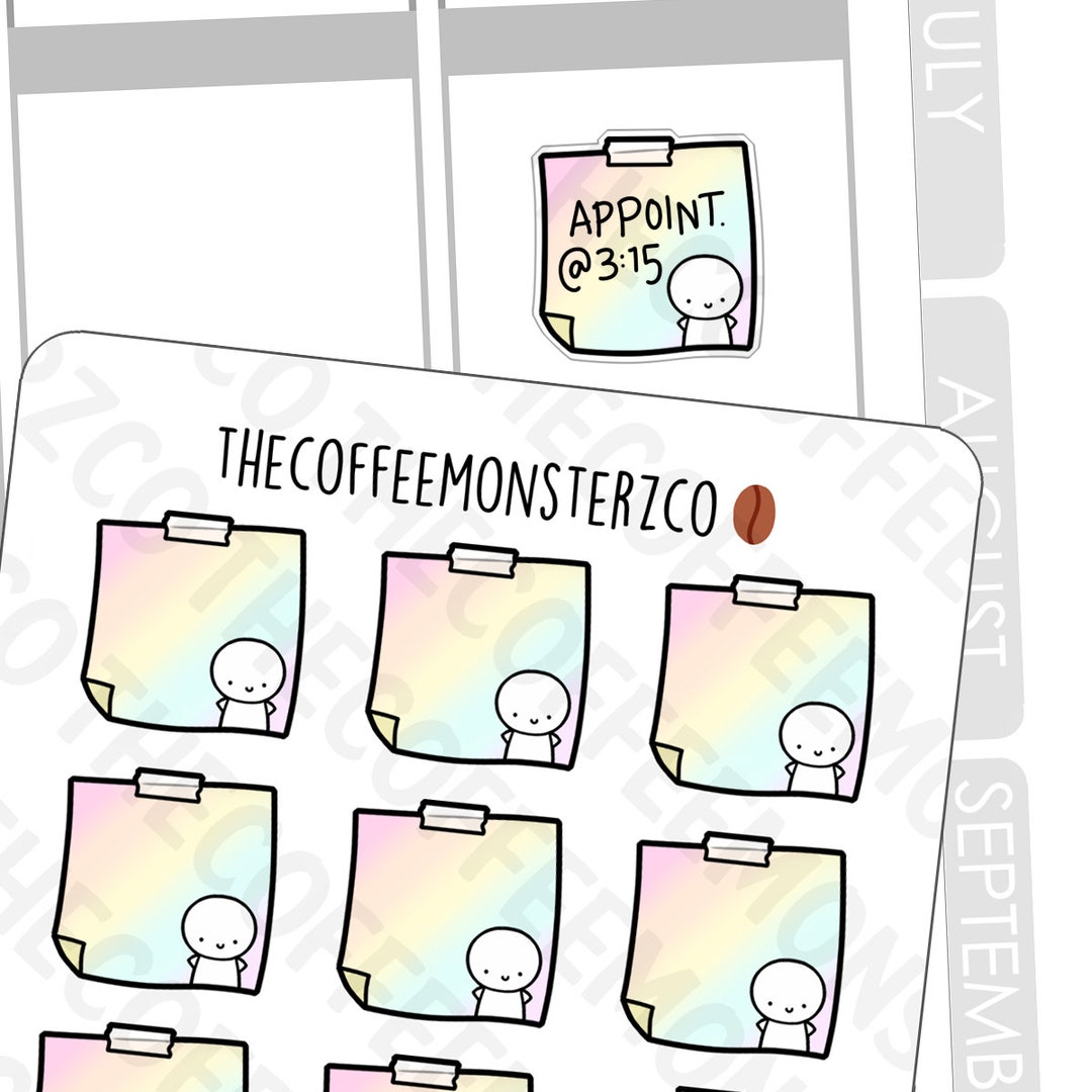 Magical Sticky Note Stickers Hand Drawn Planner Stickers and Bullet ...