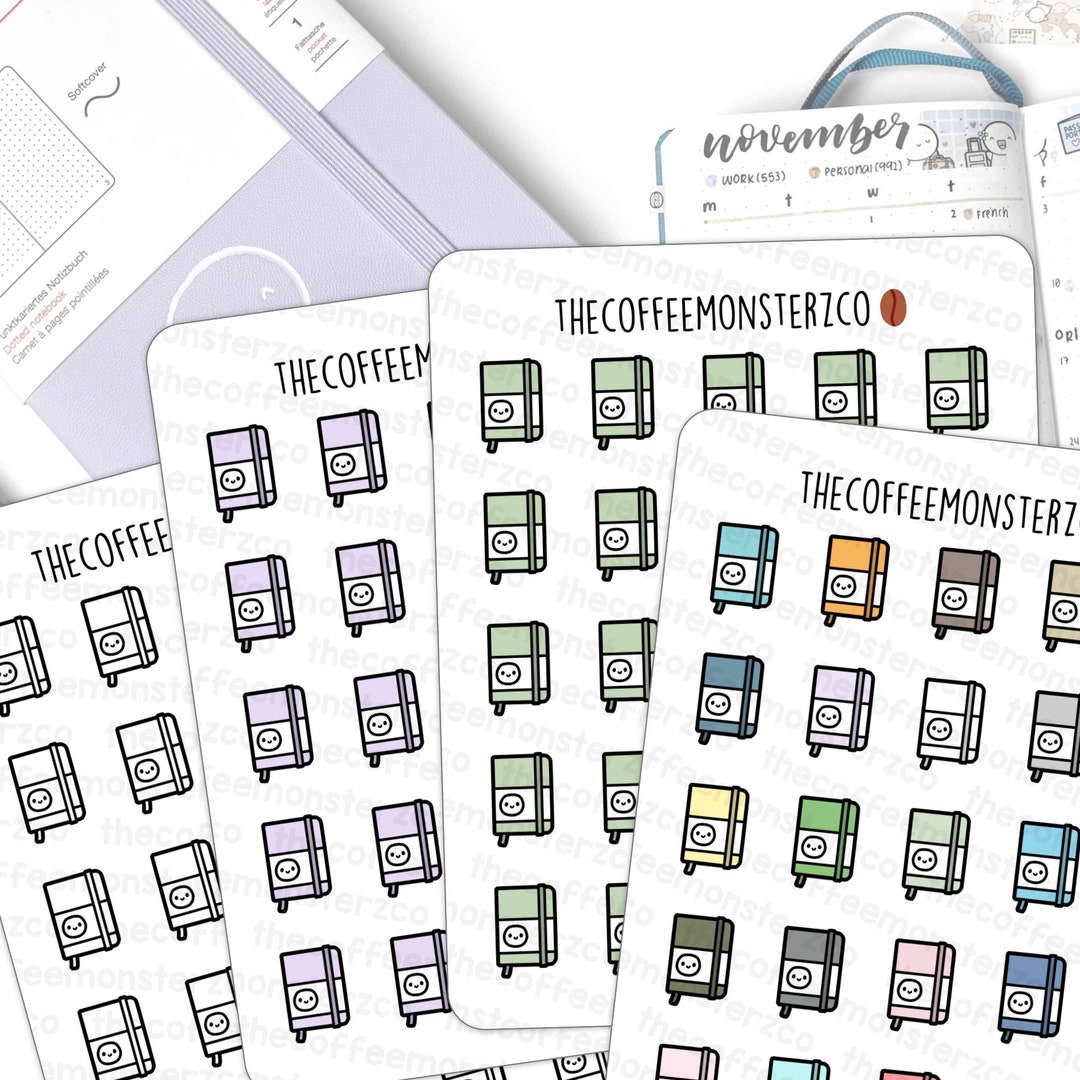 Notebook Doodles Hand Drawn Planner Stickers and Bullet Journal Emoti ...