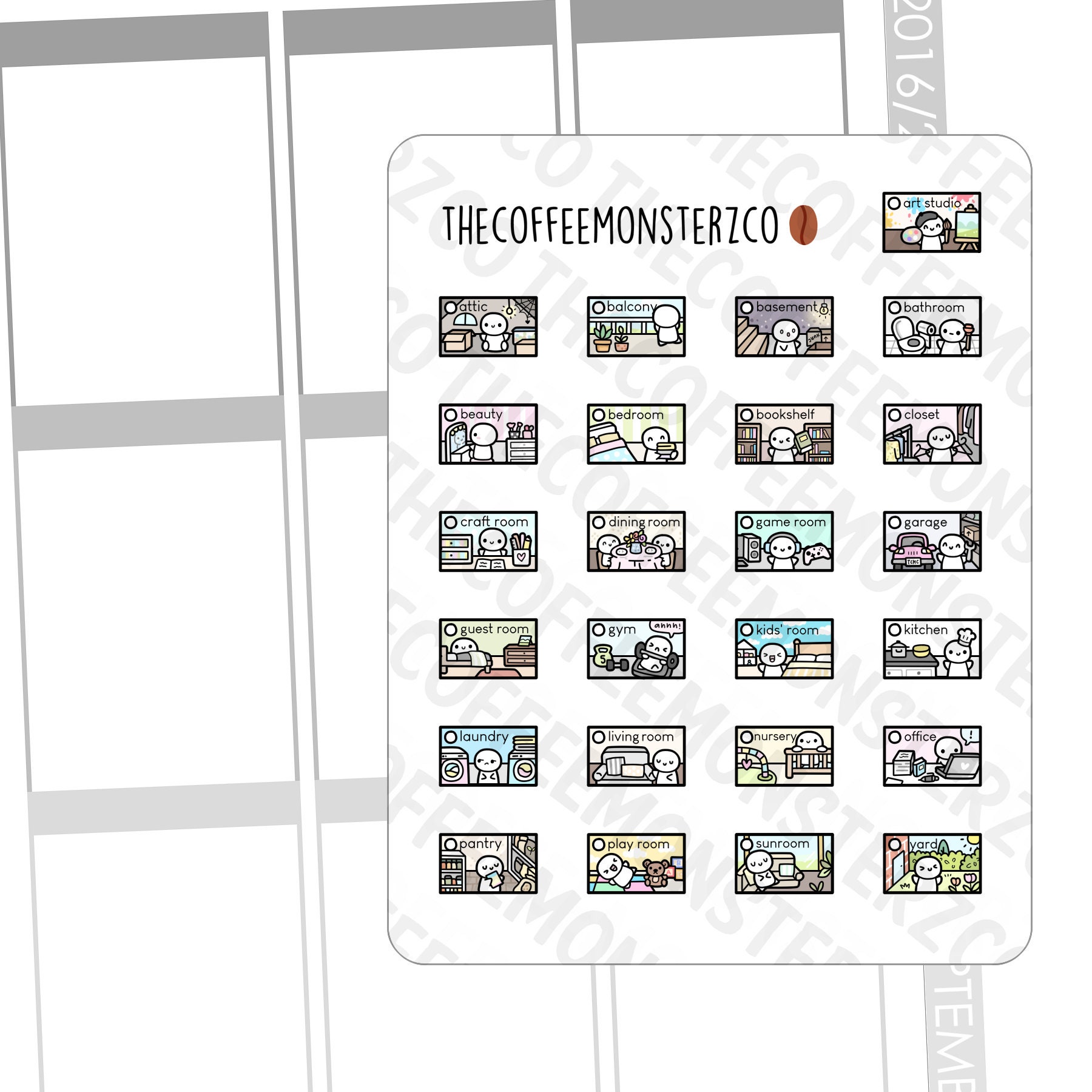 Build Your Own House Sticker Hand Drawn Planner Stickers and - Etsy