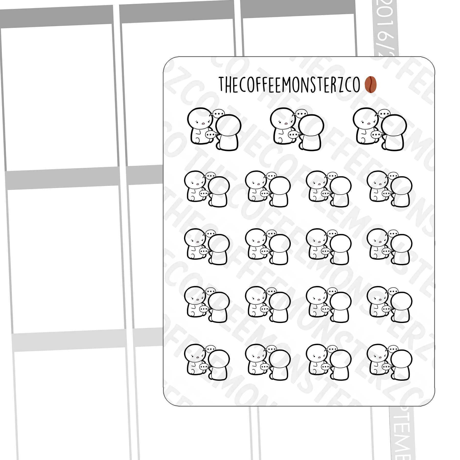 Serious Conversation Emotis Hand Drawn Planner Stickers and | Etsy