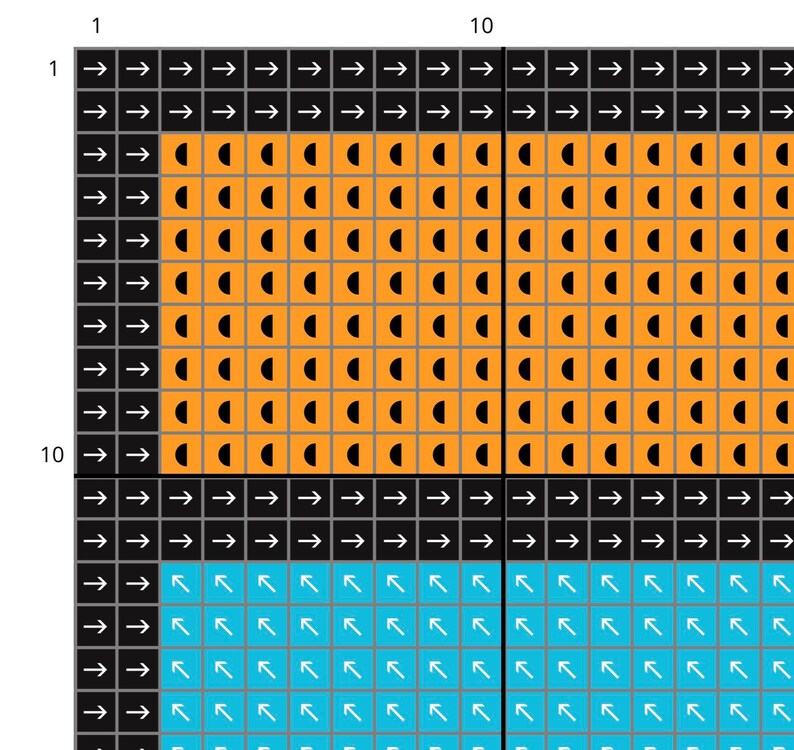 Cubism Tetris Cross Stitch Pattern - Etsy