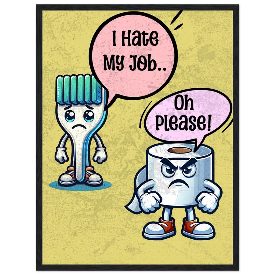 Funny Bathroom Poster, Joke Washroom Quote, Humorous Toilet Print ...