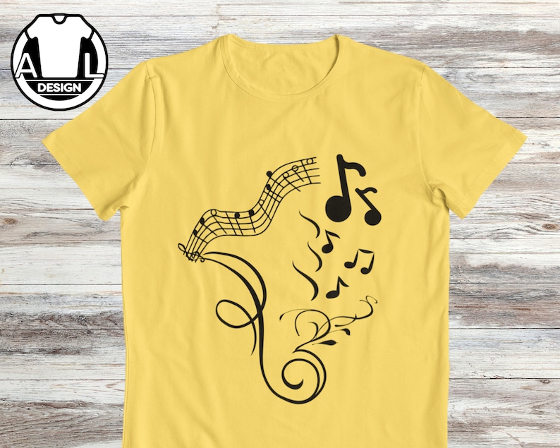 Music Note T-shirt: Musician Gift Tee - Etsy UK