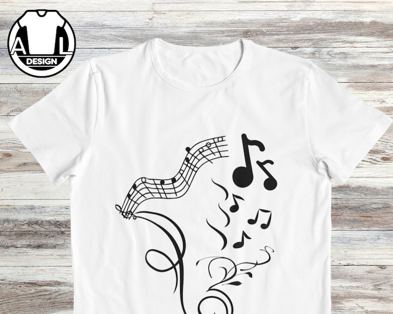 Camiseta con nota musical: regalo para músicos - Etsy México