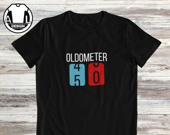 Oldometer 50 T-shirt Unisex Funny 50 AF Mens 50th Birthday - Etsy