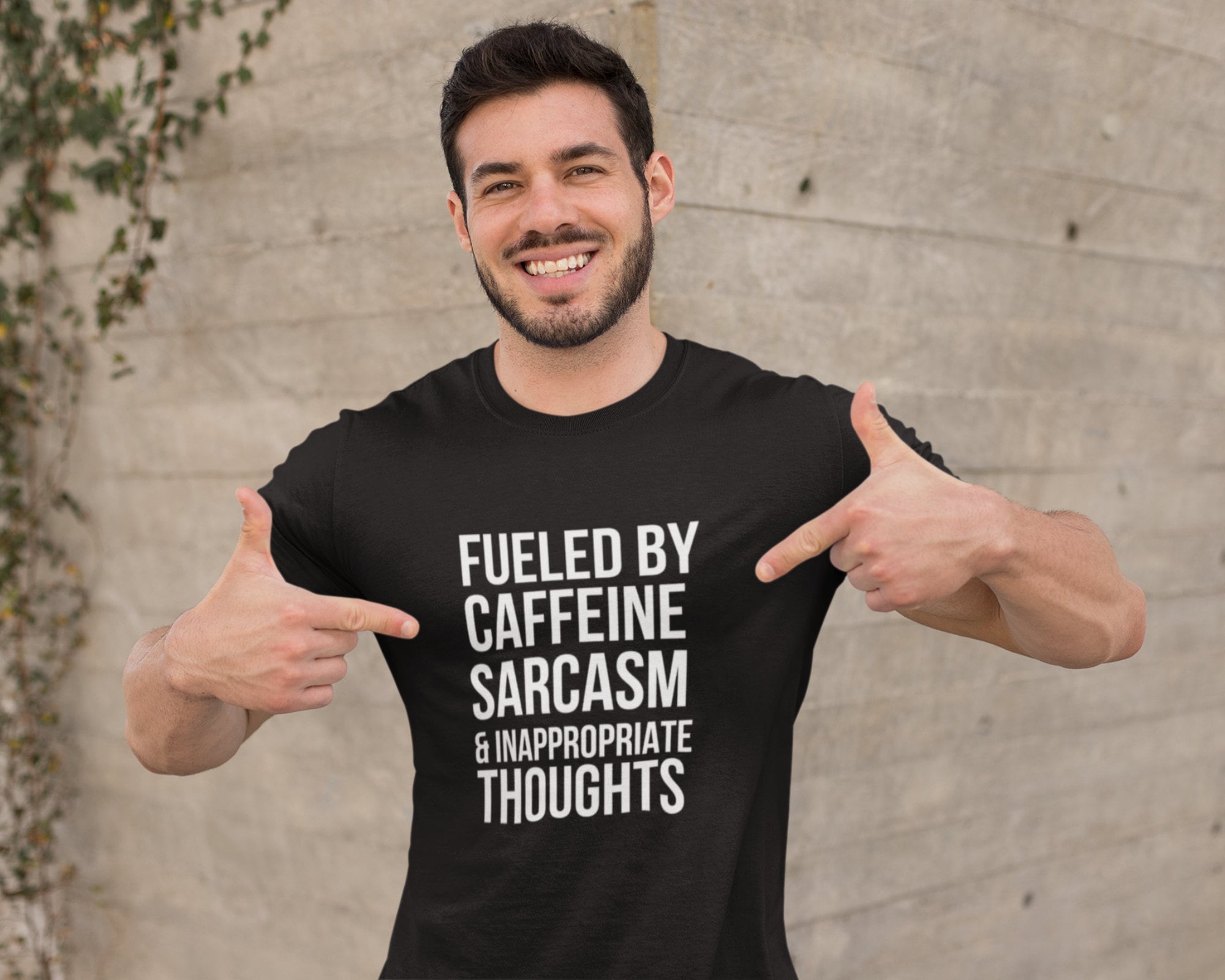 Fueled by Coffee Sarcasm and Inappropriate Thoughts, Sarcasm Shirt ...