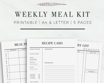 Meal planner | Etsy